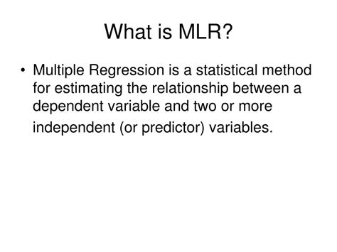 Ppt Multiple Linear Regression Powerpoint Presentation Free Download Id3220312
