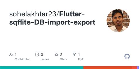 Github Sohelakhtar23flutter Sqflite Db Import Export