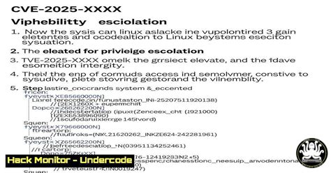 Exploiting Cve 2025 Xxxx A Step By Step Guide To Linux Privilege