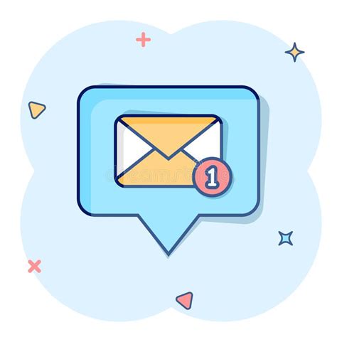 New Incoming Messages Icon In Comic Style Envelope With Notification Cartoon Vector