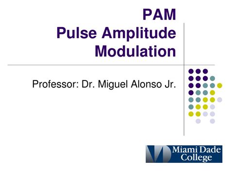 PPT PAM Pulse Amplitude Modulation PowerPoint Presentation Free