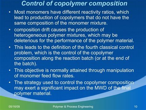 Control Of Polymerization Reactor Ppt