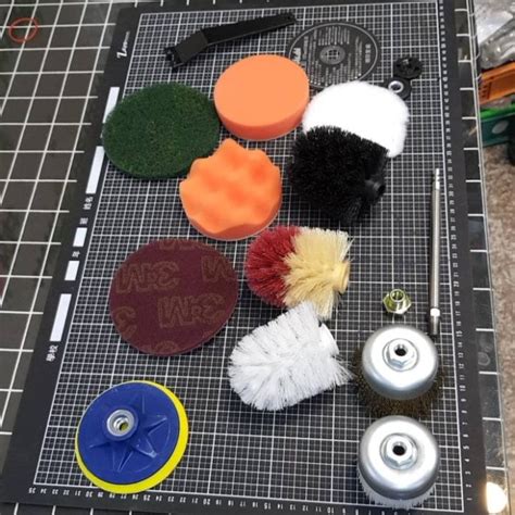 年節大掃除電動清潔刷打蠟拋光與砂輪組魔鬼氈磨盤轉接桿魔鬼氈菜瓜布3種圓型尼龍刷頭鋼刷碗型白色尼龍刷17件組 Yahoo奇摩拍賣