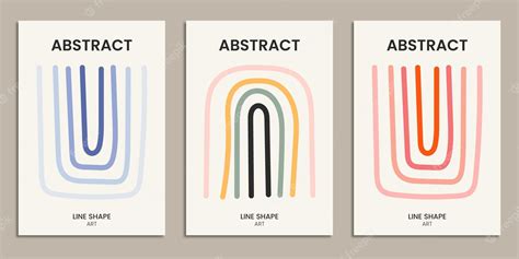 Premium Vector Abstract Linear Curve Shape Modern Poster Design