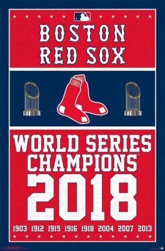 Boston Red Sox 9 Time World Series Champions Official Mlb Baseball