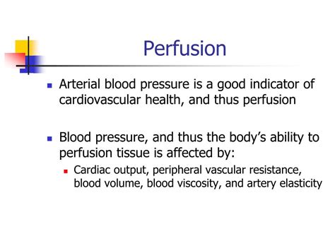PPT Perfusion PowerPoint Presentation Free Download ID