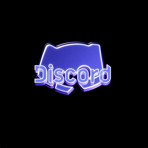 Discord Logo With 3d Render Etched Glass Material Pulsating Glow Purple And White Color Scheme