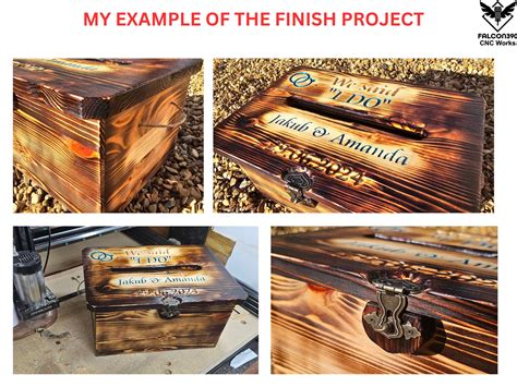 Cnc Router Project Plans Wedding Postcard Box Chest Etsy