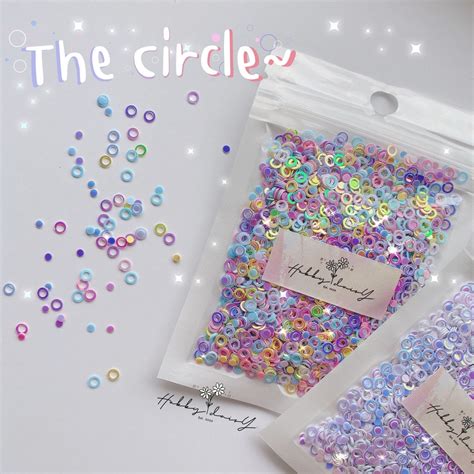 Sequin Glitter Circle Assorted Designs With Holes And Without Playing