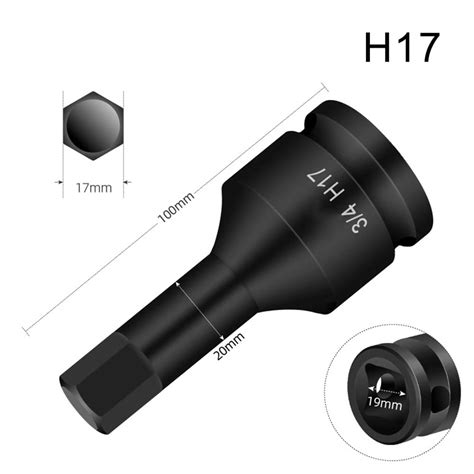 3 4inch Hex Socket Wrench Drive Bit For Impact Wrench Socket Adapter