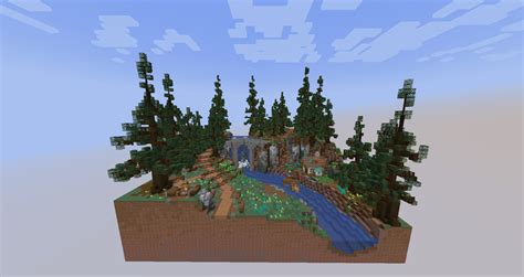 I Made A Spruce Forest With A Waterfall And An Old Stone Bridge Rminecraft