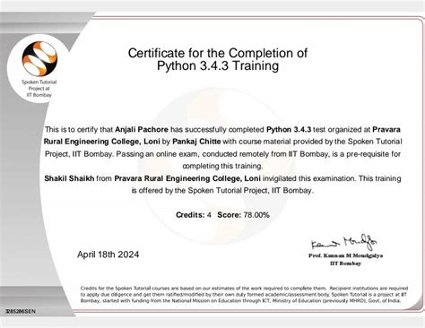 Anjali Pachore On Linkedin Python Spokentutorial Iitmadras