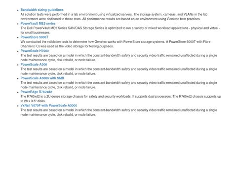 Dell Storage Sizing Sizing Guide—dell Storage With Genetec Security Center Dell Technologies
