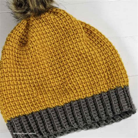 Tunisian Crochet Knit Stitch Hat Pattern Tunisian Heart Beanie Free