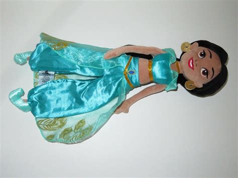 Disney Store Aladdin Princess Jasmine Plush Rag Doll 18 Toy Aqua Teal