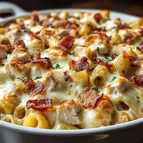 Creamy Chicken Bacon Ranch Pasta Bake Tastykitchenjoy