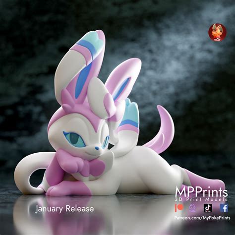 🫦 Sexy Sylveon Presupported And Mmu Ready・ 3d File For 3d Printing・cults