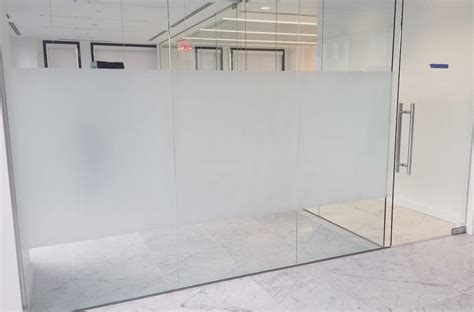 Frosted And Clear Glass Partitions Florian Glass Service