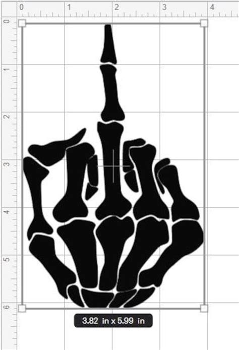 Skeleton Middle Fingers Vinyl Decal Etsy