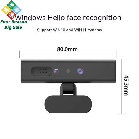 Face Recognition Webcam Windows Hello Unlock 1080p Video Call Camera Compatible For Win10 Win11