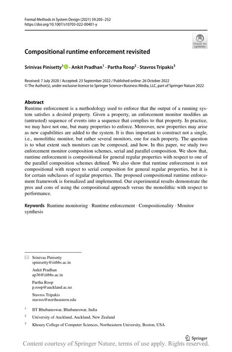 Compositional Runtime Enforcement Revisited Request Pdf