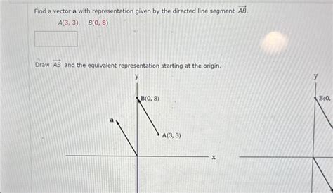 Solved Find A Vector A With Representation Given By The Chegg