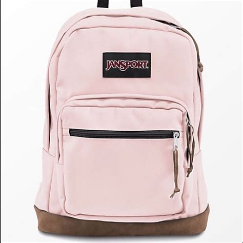 Jansport Bags Jansport Backpacklight Pink With Suede Bottom Poshmark