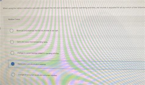 solved when using the indirect method to calculate and