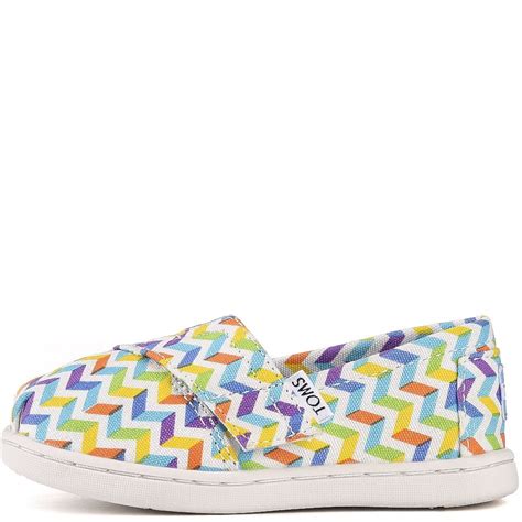 Toms Tiny Toms Classic Canvas Chevron Flats 10007419 Shiekh