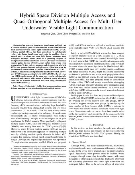 Pdf Hybrid Space Division Multiple Access And Quasi Orthogonal Multiple Access For Multi User