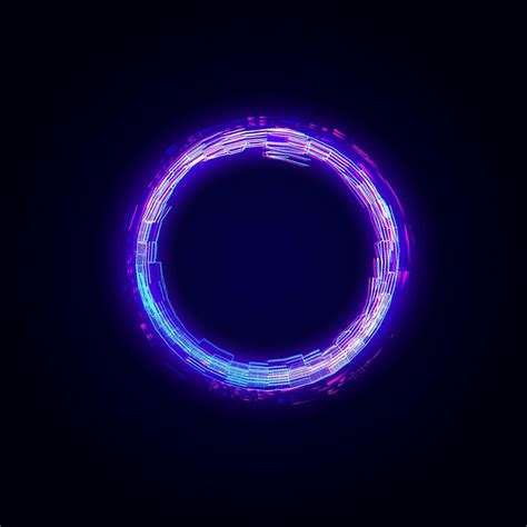 Abstract Circle Futuristic Glitch Frame Colorful Light Effect 16537580 Vector Art At Vecteezy