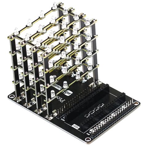 Pico Cube Assembled Red Leds The Pi Hut