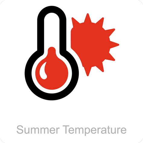 Summer Temperature Indicator And Indicator Icon Concept 40191072 Vector Art At Vecteezy