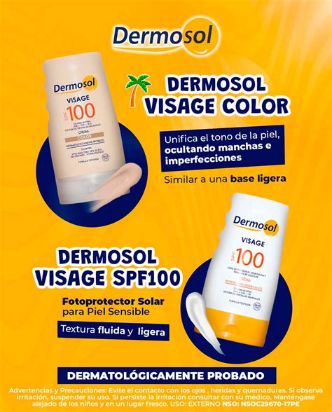 Protector Solar Dermosol Visage Color Spf 100 X 60g
