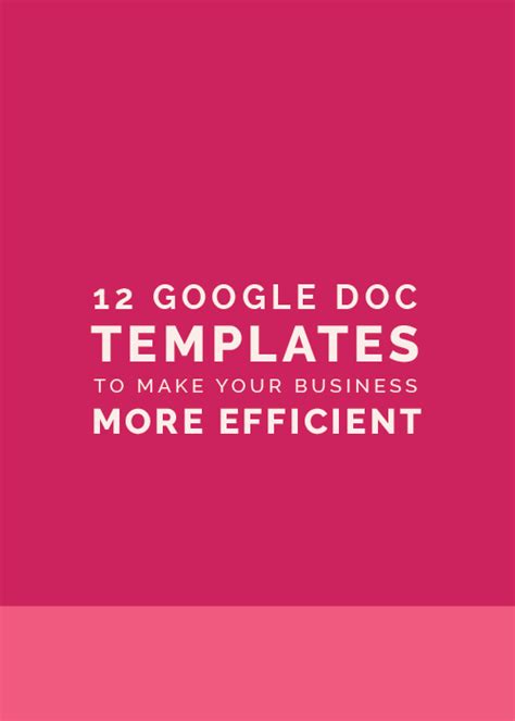 Google Doc Templates To Make Your Business More Efficient