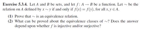 solved let a and b be sets and let f a rightarrow b be a
