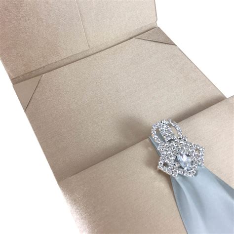 Luxury Velvet Invitation Folder With Acrylic Monogram And Foil Stamped Invitation Card Luxury