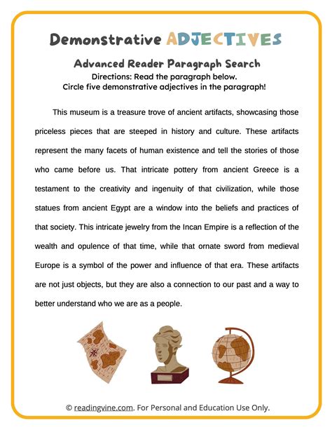 Demonstrative Adjectives Worksheets Readingvine