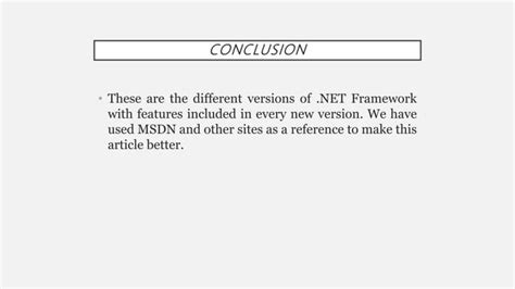 Evolution Of Net Frame Work Ppt
