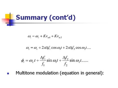 ANGLE MODULATION CHAPTER ANGLE MODULATION Part
