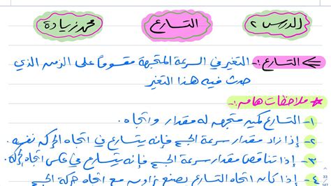 التسارع علوم ثالث متوسط 1444 Youtube