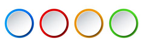 Premium Vector Colorful 3d Push Button Set On Isolated White Background