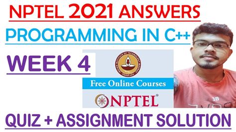 Programming In C Week Quiz And Programming Solutions NPTEL YouTube