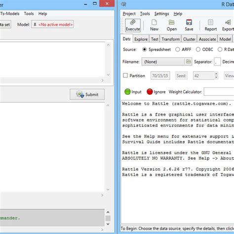 Two Guis For R R Commander On The Left And Rattle On The Right Side