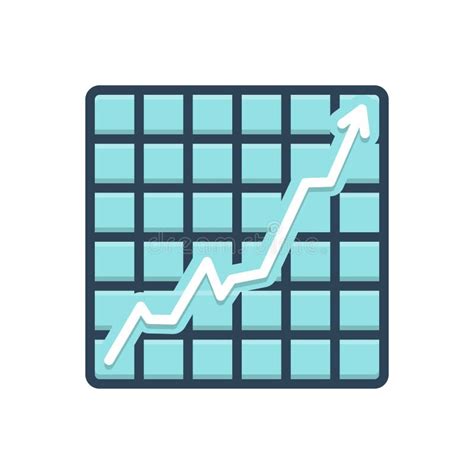 increasing stocks graphic of bars icon in filled thin line outline