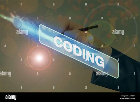 Text Sign Showing Coding Business Photo Showcasing Assigning Code To Something For