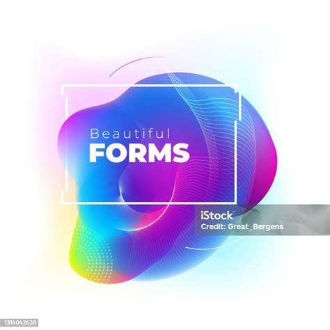 배경 설계를 위한 액체 추상 벡터 셰이프입니다 라인 패턴이 있는 최신 배너 포스터 플라이어 또는 프레젠테이션 템플릿을 위한 유체 동적 그래픽 요소 컬러 플로우 프레임