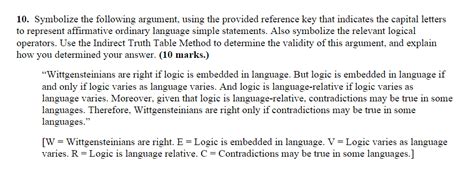 solved symbolize the following argument using the provided