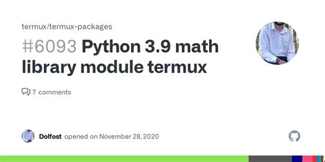 python 3 9 math library module termux · issue 6093 · termux termux