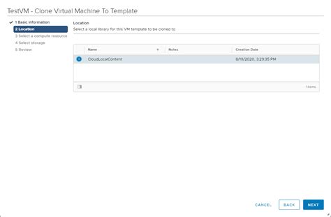 vmware vcenter 7 content library vm template versioning and management